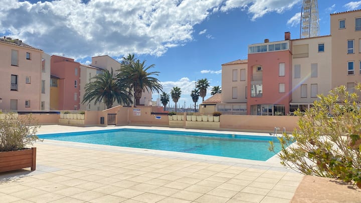 Studio Cosy - Piscine Au Centre-port D'agde - Agde