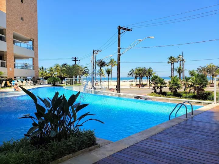 Apartamento Pé Na Areia Em Resort Completo - Praia Grande