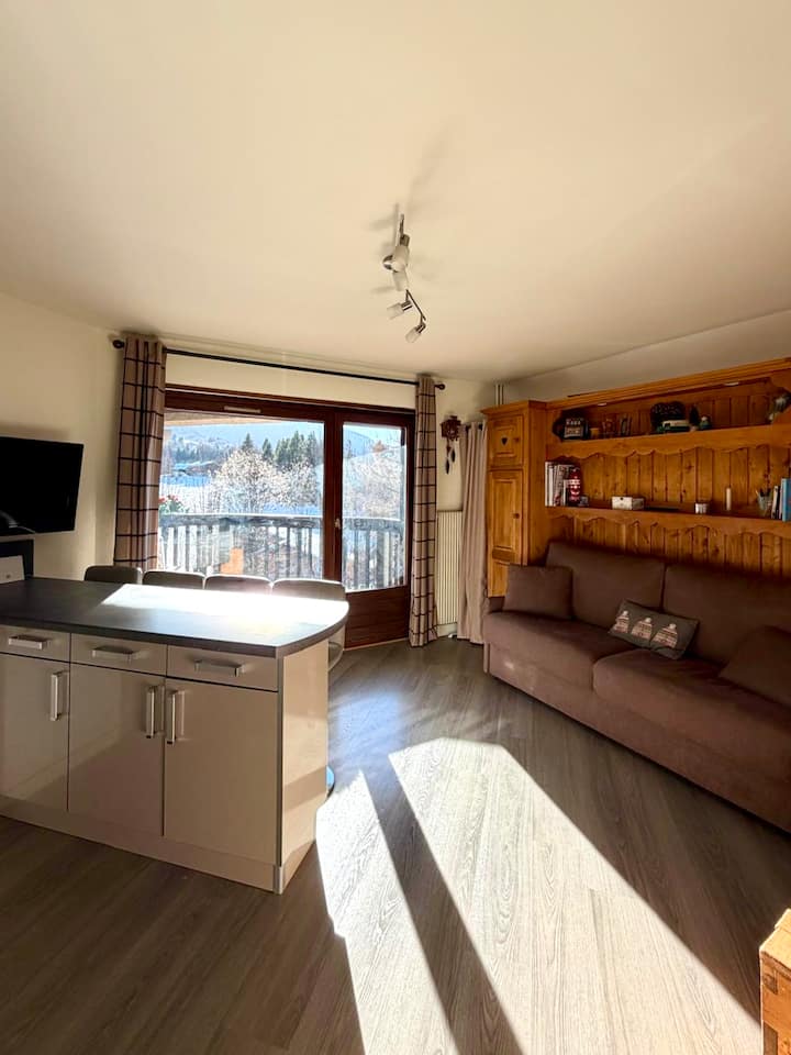 Studio Familial 4pers. à Riante Colline, Megève - Combloux