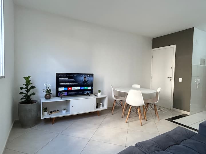 Apê Completo 11min Aeroporto Confins - 6 Hóspedes - Confins