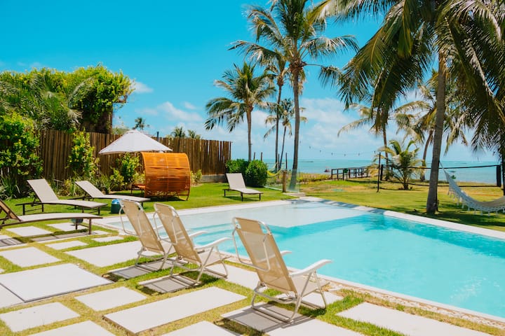 Casa Pé Na Areia Em Milagres 5 Suítes - São Miguel dos Milagres