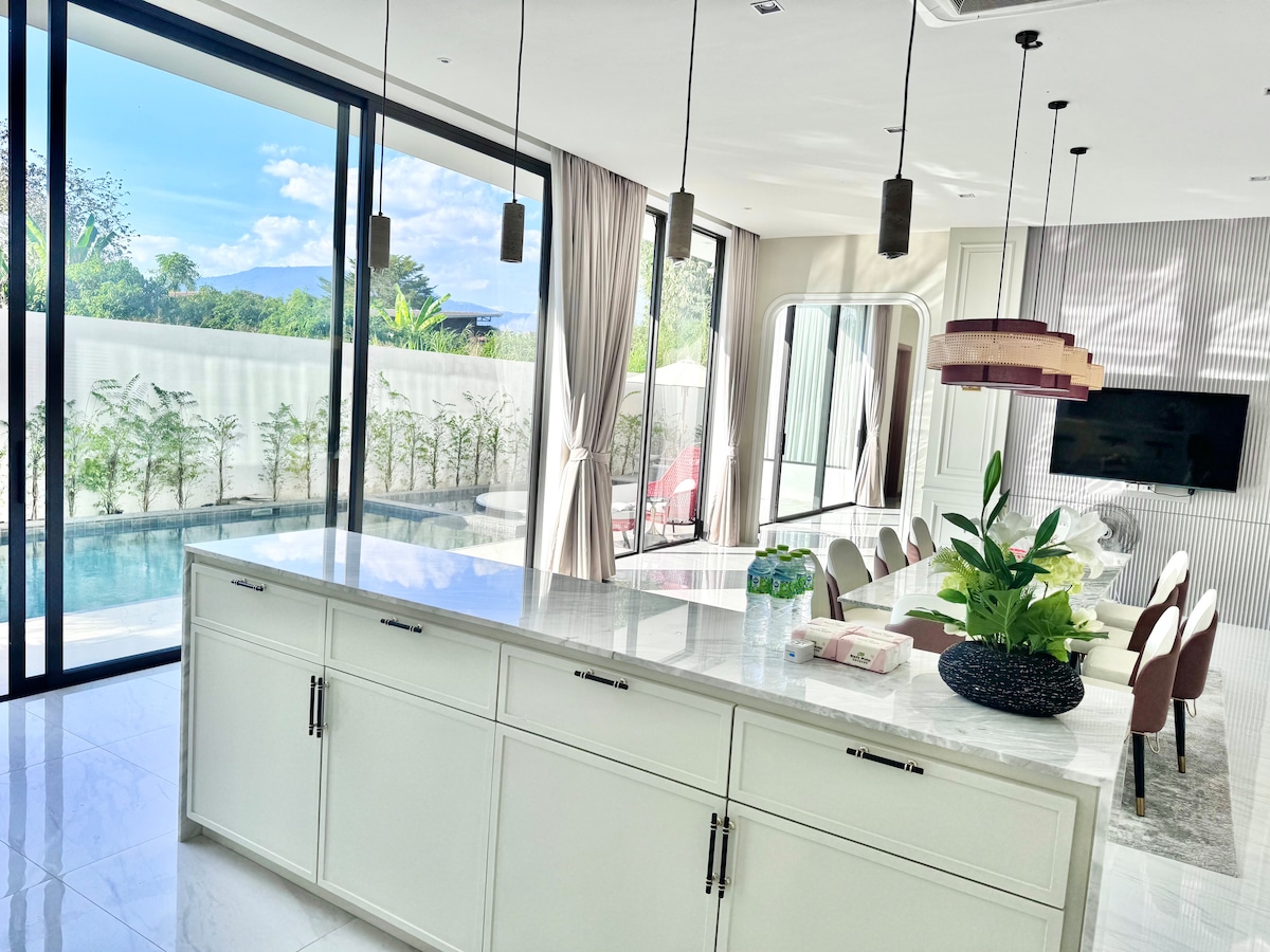 Villa avec piscine géante｜Proche de la ville｜Salle de thé et Mahjong ...