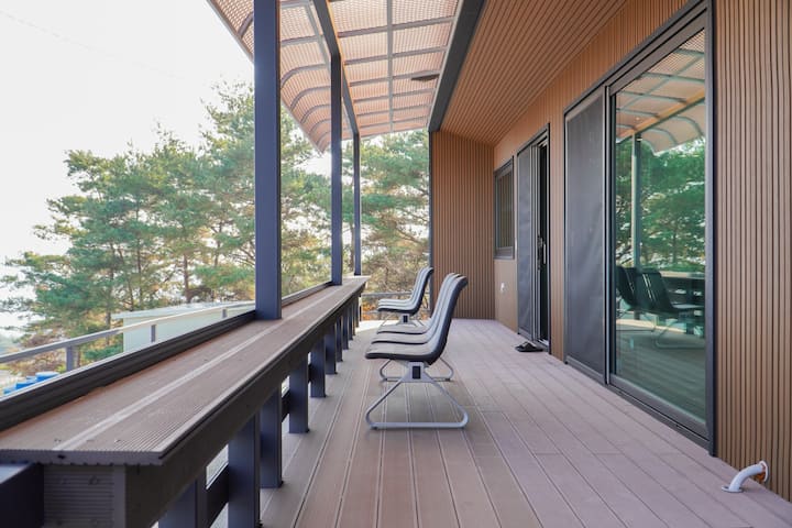 해발450m 사과밭 풍경 독채 - Zuid-Korea