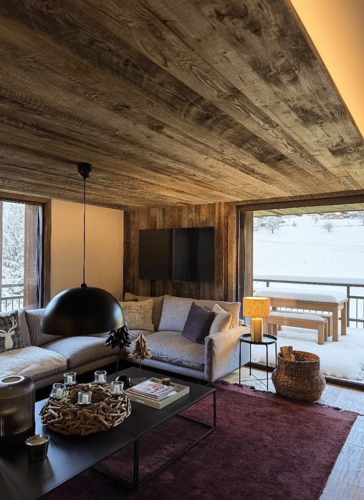 Magnifique Appartement - Piscine Et Sauna - Megève