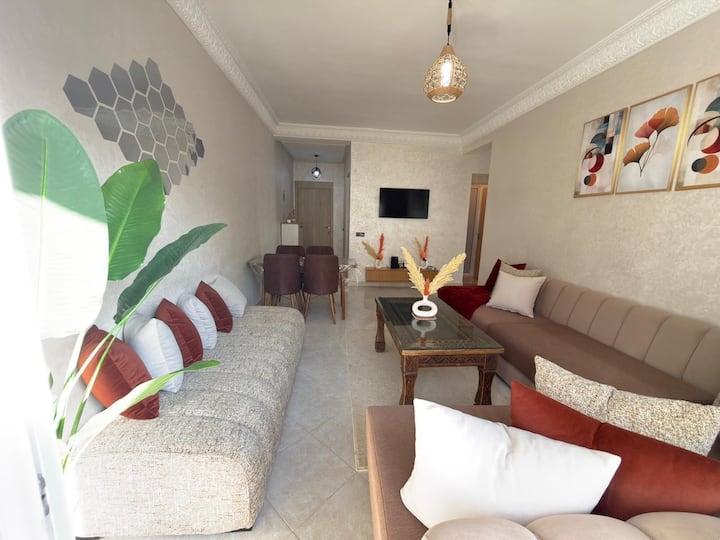 Appartement Spacieux 2 Chambres Quartier Calme - Agadir