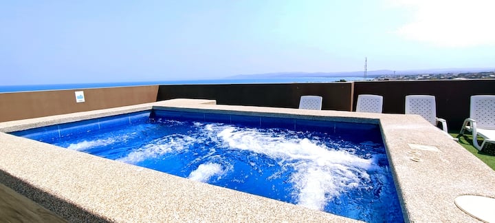 Jacuzzi Y Bbq Frente Al Mar - Équateur