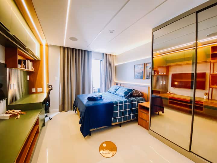 M1405 - Modern Studio With Ocean View, Alexa, Pool - Brasil