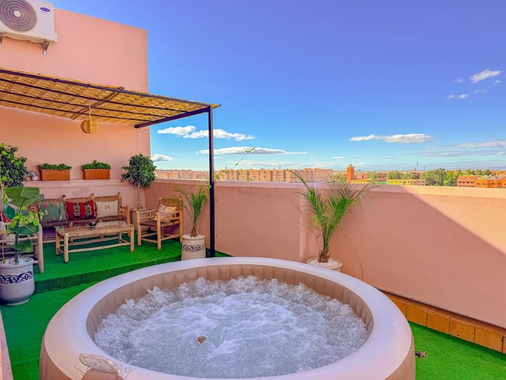 Apt Restful Ac•5mn To Airport•private Spa&terrace• - Marrakech