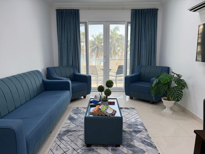 Luxury Beachfront Apartment | Sea View Balcony - Oman