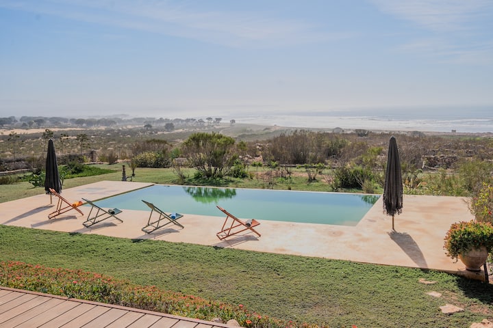 Domaine De 3 Chalets Avec Vue Océan Et Piscine - Sidi Kaouki