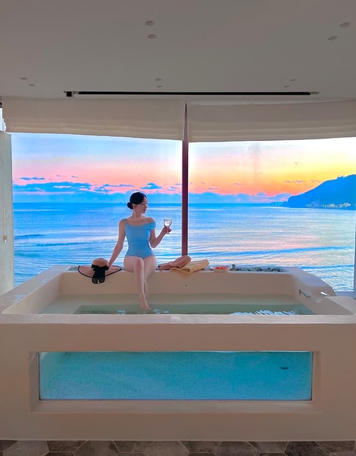 5층 오션뷰|3월 최대 60% 할인 | 해운대 해변 10초 | 신축 대형욕조 |자쿠지 - Busan