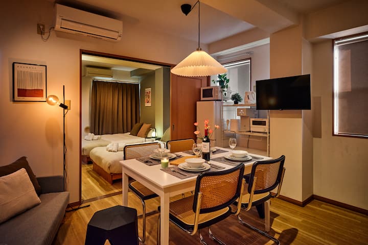 歌舞伎町徒歩10分 東新宿駅徒歩5分 ベッド3台・1dk37㎡の安らぎ空間 アパート1室貸切 7f - Shibuya