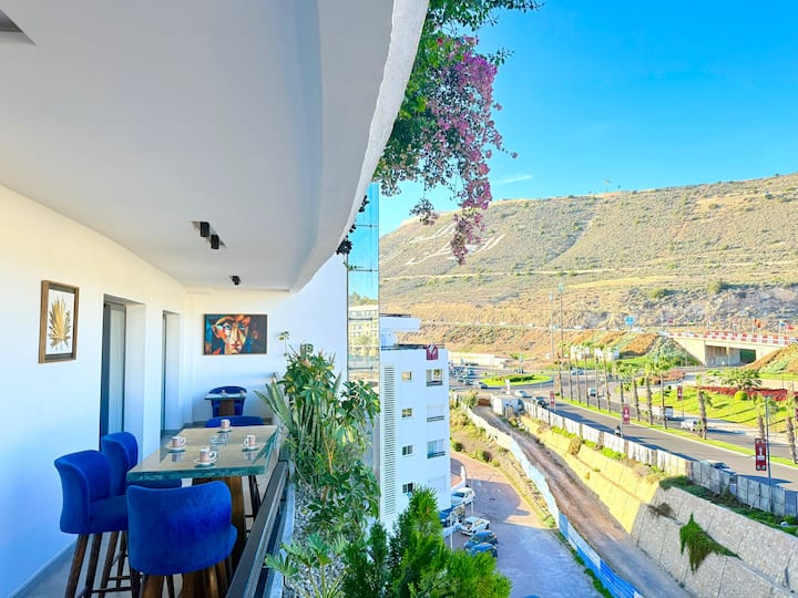 Beachside 2br Marina W/ Pool Balcony Oufella View - Agadir