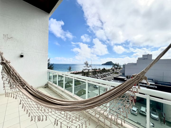 Apê Vista Mar | Wifi + A/c + Garagem - Recreio dos Bandeirantes