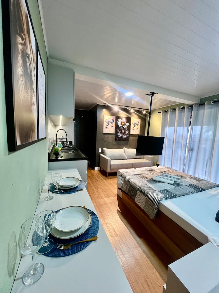 Studio Com  Ar-condicionado Perto Da Br116 - Novo Hamburgo