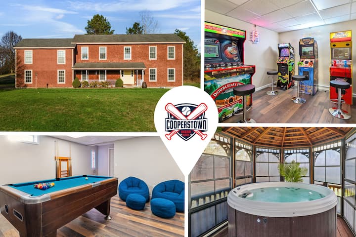5br/3.5ba <2 Mi Dreams Park W/ Pool, Spa, Gameroom - Cooperstown, NY