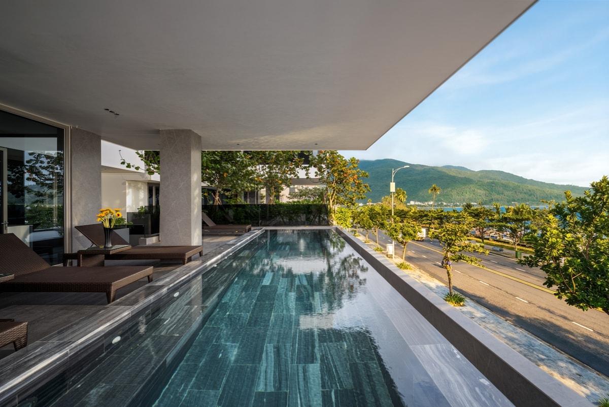 Modern 8BR Beachfront Villa | Private Pool, Sauna - Houses for Rent in ...