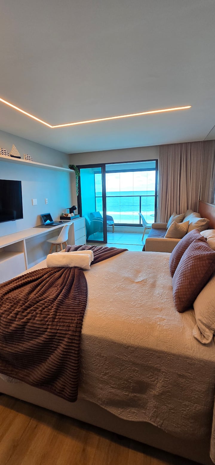 Studio Completo Vista Mar Alto Padrão Em Até 6x - Salvador