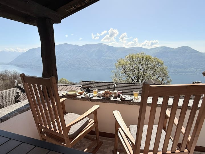 Ferienhaus Mit Traum-aussicht Auf Lago Maggiore - Cannobio