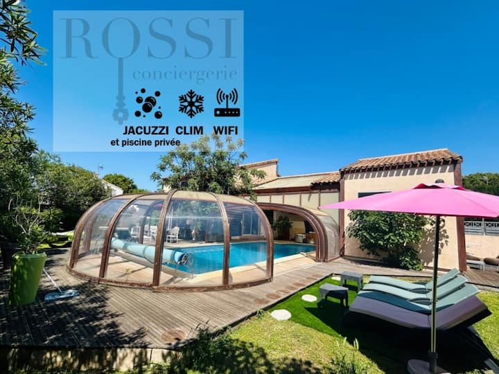 Villa Zen Piscine & Jacuzzi Privatif - Aigues-Mortes