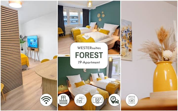 Westersuites | Forest: 3br Central Balcony W-dryer - Bremen