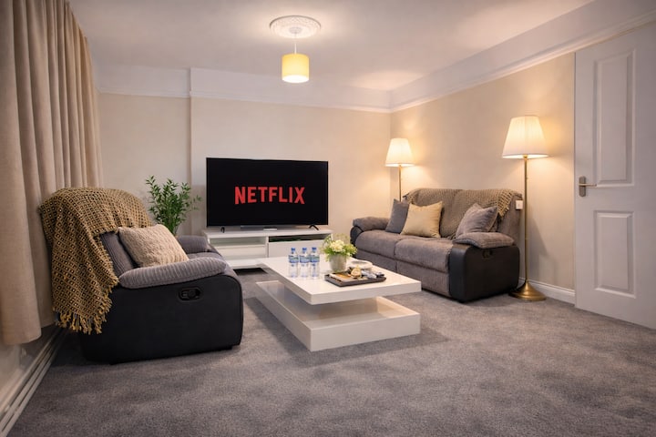 Central 3-bed Apt Private Parking For 7 Fast Wifi - Southampton