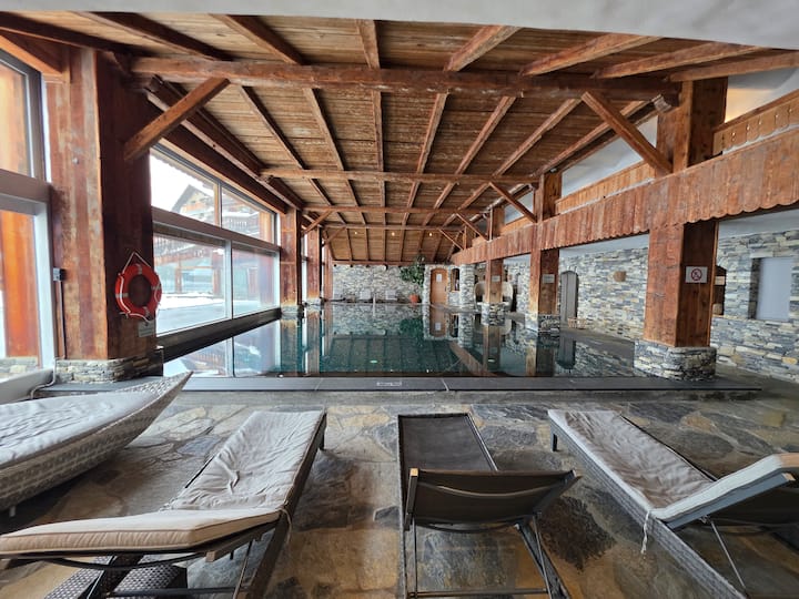Studio Avec Terrasse & Piscine - Aux Petits Sapins - Crans-Montana