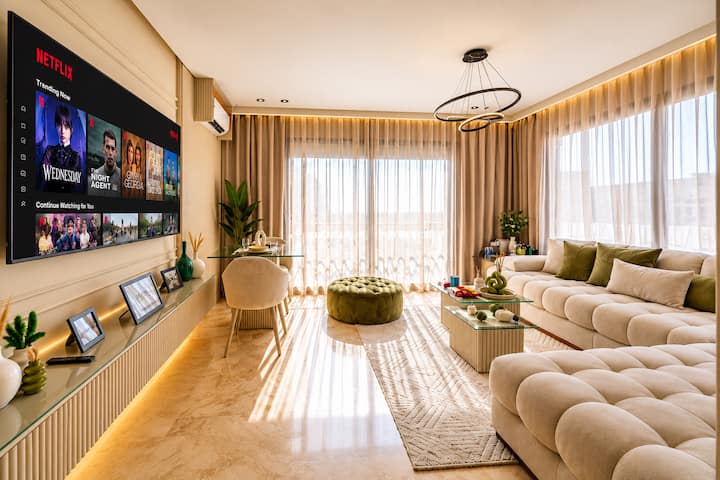 1br Sunny Apt -Balcony -Barbecue - Free Parking - カサブランカ
