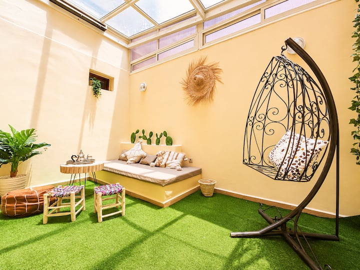 Appart Cosy Avec Terrasse  Gueliz  2 Min Gare - Marrakesh