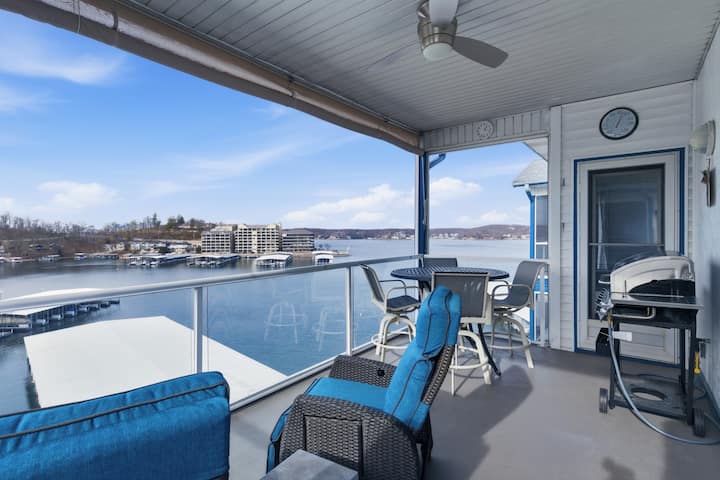 No Stairs | Screened Patio | Grill | 3 Pools | 2 Spas | 1/2-mile Walk - Lake Ozark, MO