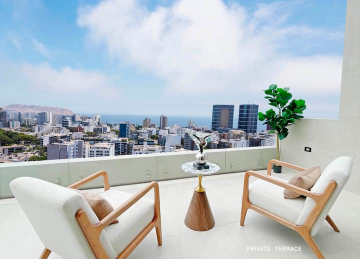 Penthouse Luxury 20th Ac King Seaview Miraflores - Lima