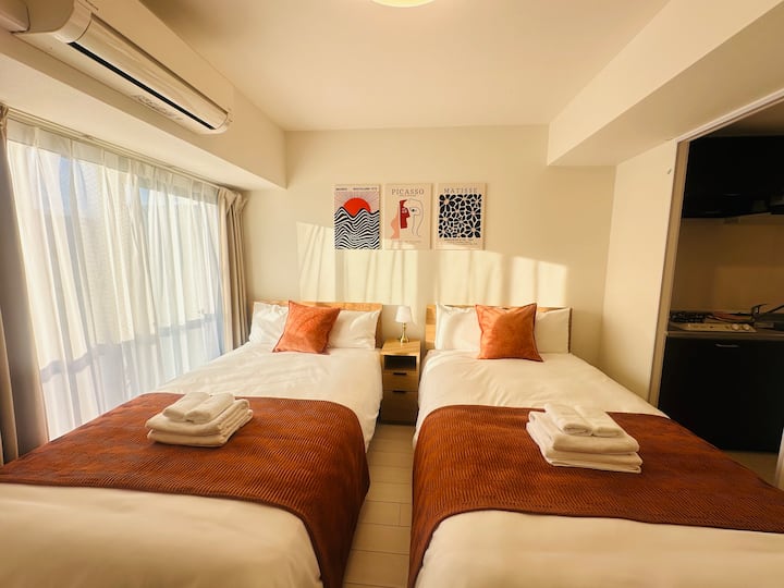 【Springrest】四人房/seiha Umeda/近天神桥筋 梅田/地铁步行9分钟/可做饭 - Japan