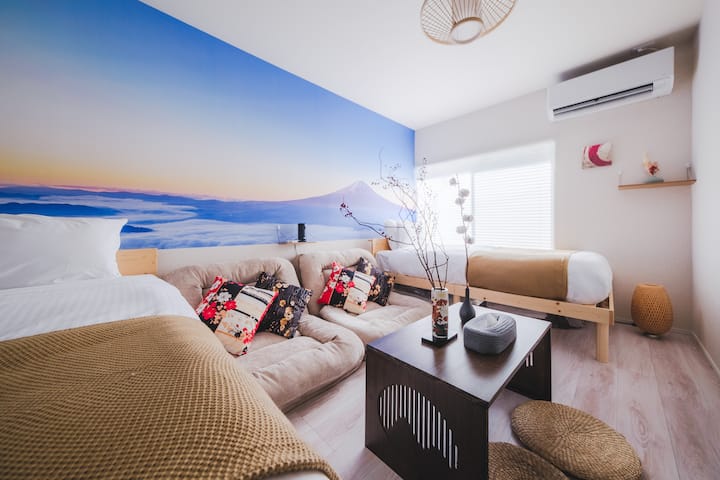 【Newopen】富士山が見える/和モダンが調和する上質美空間／富士山駅徒歩8分・癒しの宿 - Fuji