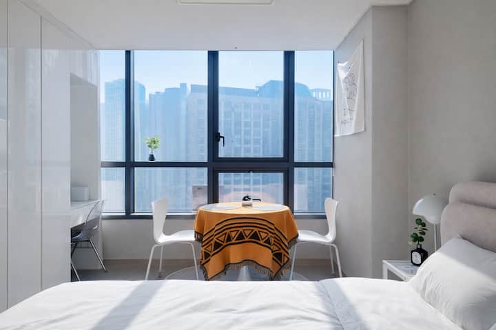 고층뷰·호텔식 침구 ·퀸베드룸·장박환영·무료주차·청연 Cheong-yeon Stay - Incheon