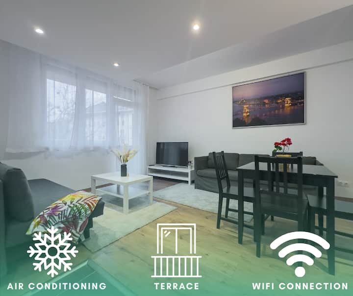2bdr Gellért Stay W Ac & Balcony By Nw - Budapeszt