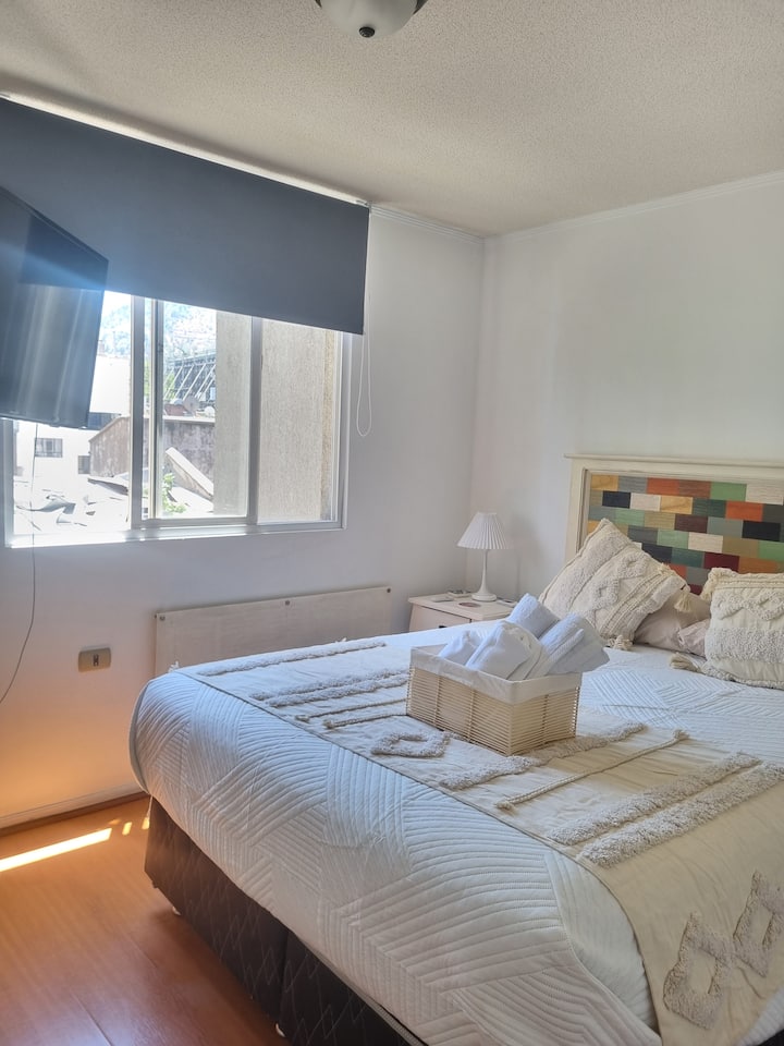 Cómodo Departamento A Pasos Del Metro Baquedano. - Santiago