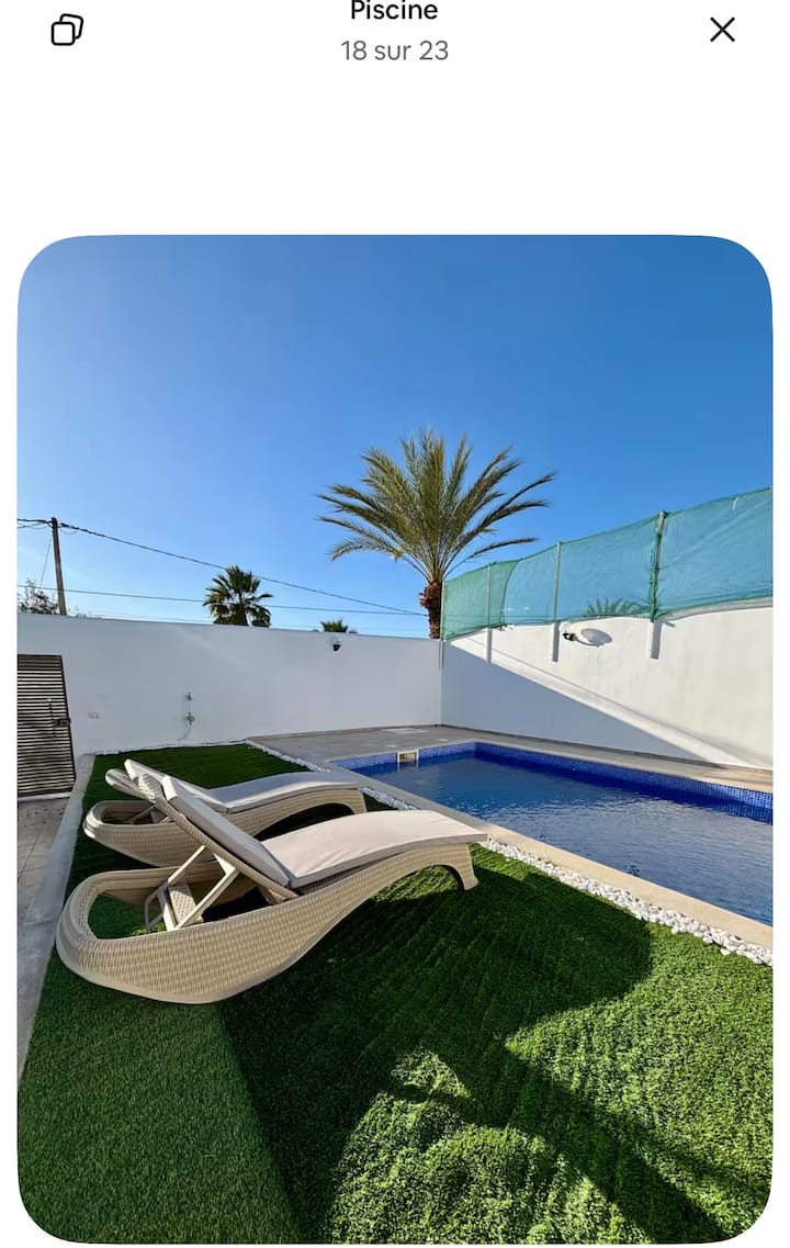 Villa Calme + Wi-fi + Piscine + Garage - Houmt Souk