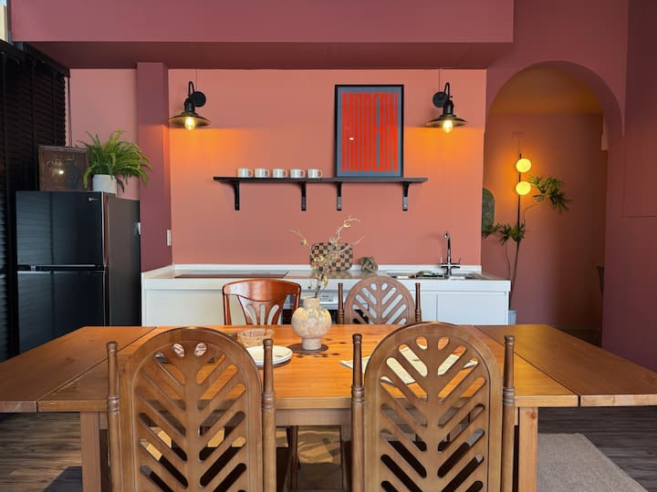 全新登場「暖橘木境|Cozy Terra Studio」西門町捷運/4房間/4個衛浴/8~12人入住 - Taipei