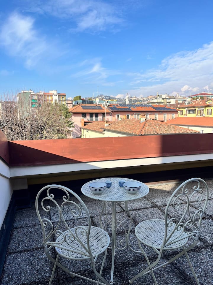 Vista Città Alta-terrazza-ultimo Piano-centro - Bérgamo