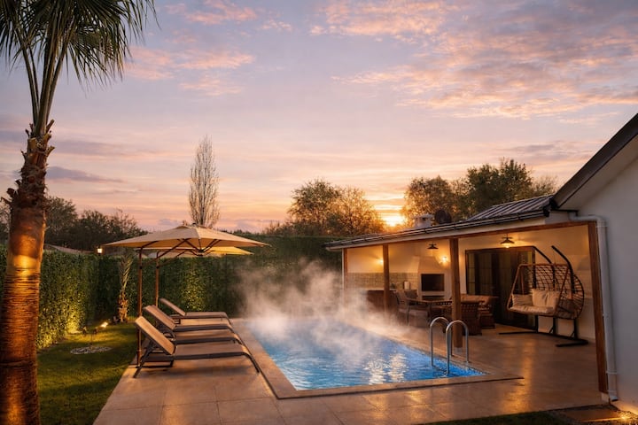 Bohem Sıcak Havuzlu 2 Yatak Odalı Villa #Vn156 - Köyceğiz