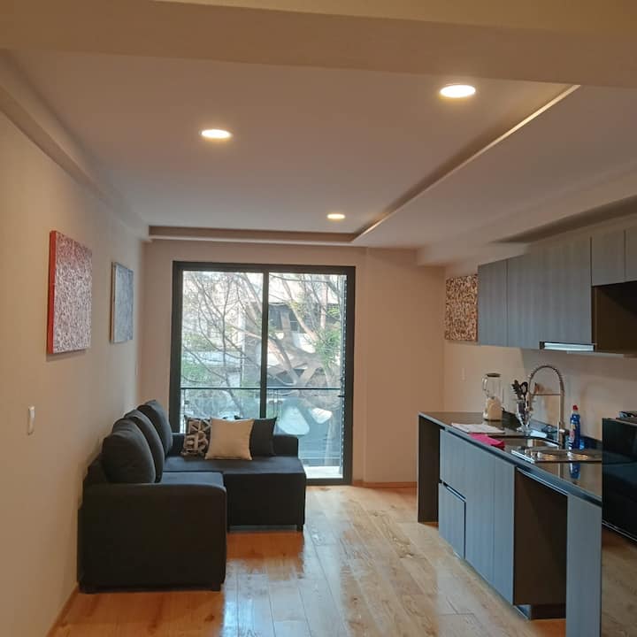 Siéntete En Casa, Bonito Loft En Col. Roma Norte - メキシコシティ