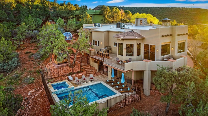 Vortex Haus Retreat/sauna/pool/ Hottub/dome/games - Sedona, AZ