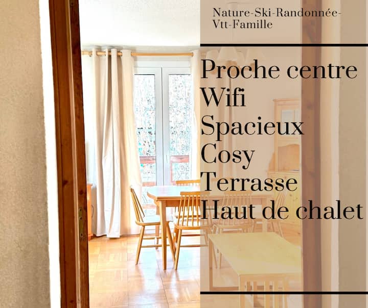 Haut De Chalet - Grand Appartement 9 Pers – 120 M² - Allos
