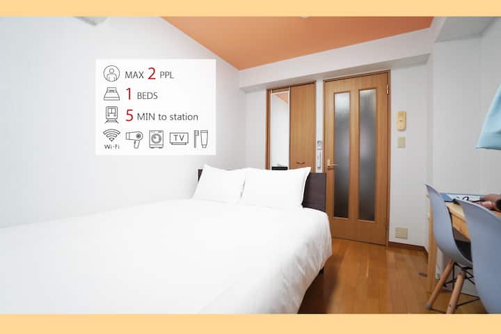 [Mrh31] 5-min Walk From Hakata, Sleeps 2 Guests - Fukuoka