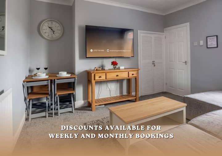 Cozy Modern 2br Apt Bedlington Free Parking &Wifi - Morpeth