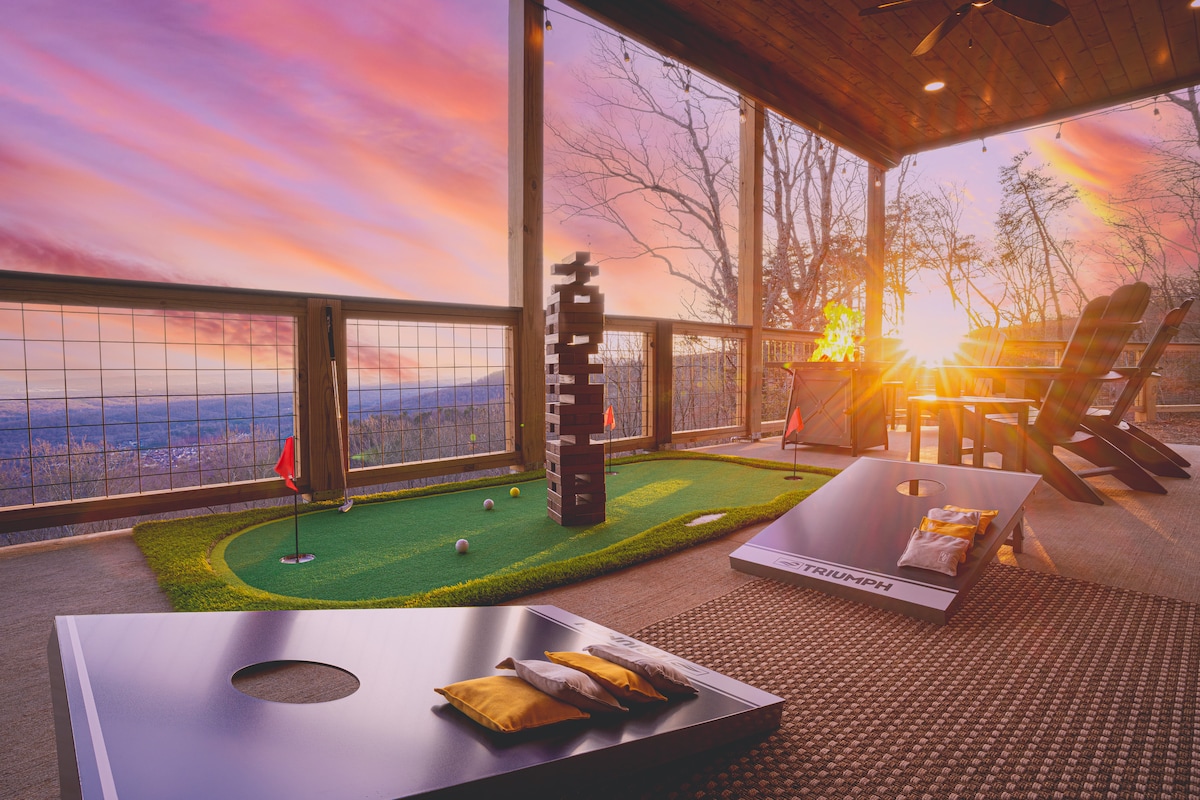 Vue à un million de dollars | Jacuzzi | Jeux | Cheminée - Cabanes à ...