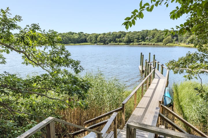 Serene Waterfront Retreat | Private Dock & Kayaks - Mashpee, MA