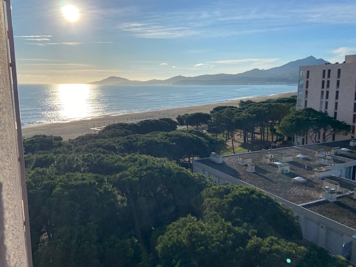 T2 Devant La Plage Avec Vue - Plage de Saint-Cyprien