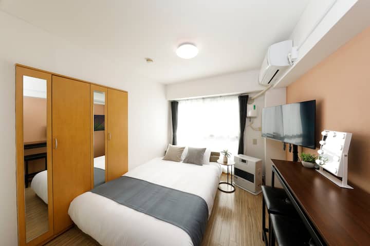 「北18条駅」徒歩4分　北海道大学そば・駅近でアクセス良好！明るく清潔な1rステイ（最大2名） - Sapporo