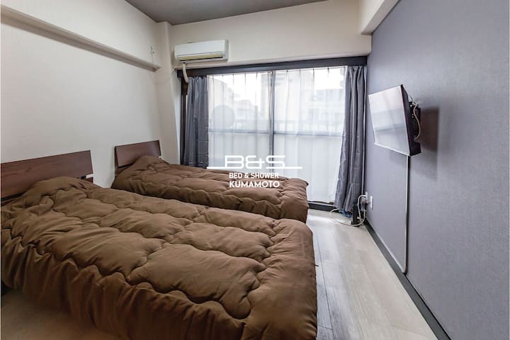 J1【505】上通アーケード、繫華街、熊本城近く無料駐車場付。長期滞在に便利エレベーター付マンション - Kumamoto, Japan
